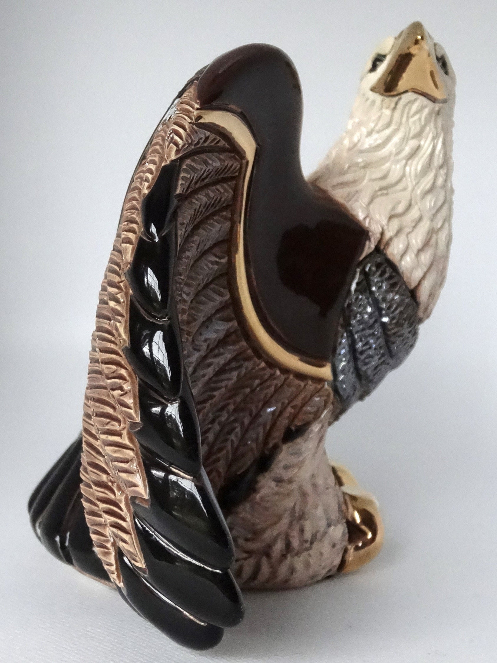 Handmade Sculpted Ceramic Bald Eagle Figurine De Rosa - Etsy