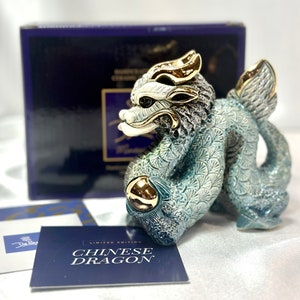Handmade Sculpted Ceramic Chinese Dragon Figurine - De Rosa Collections ...