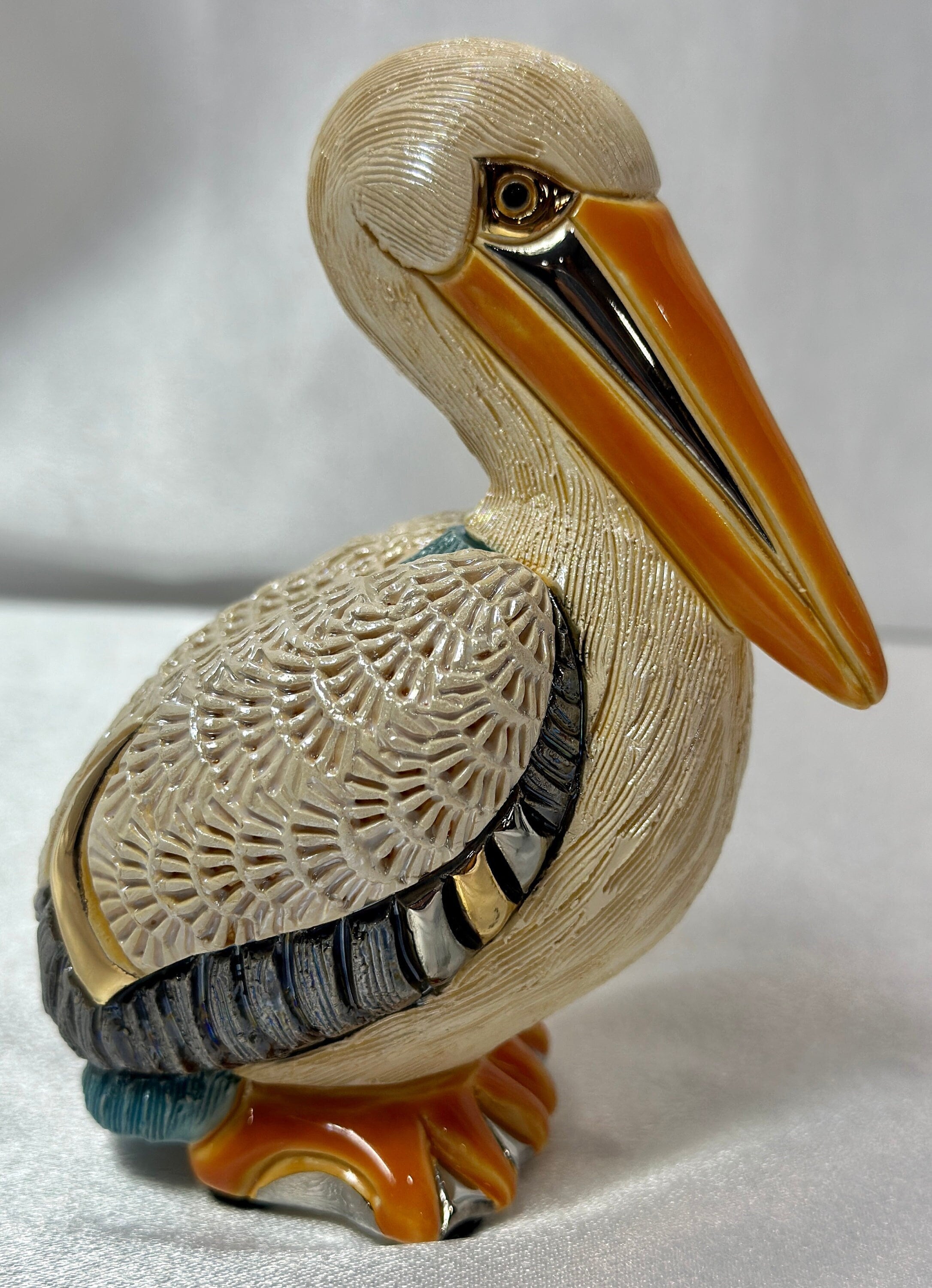 Handmade Sculpted Ceramic Pelican Figurine - Art Decor Gift - De Rosa ...