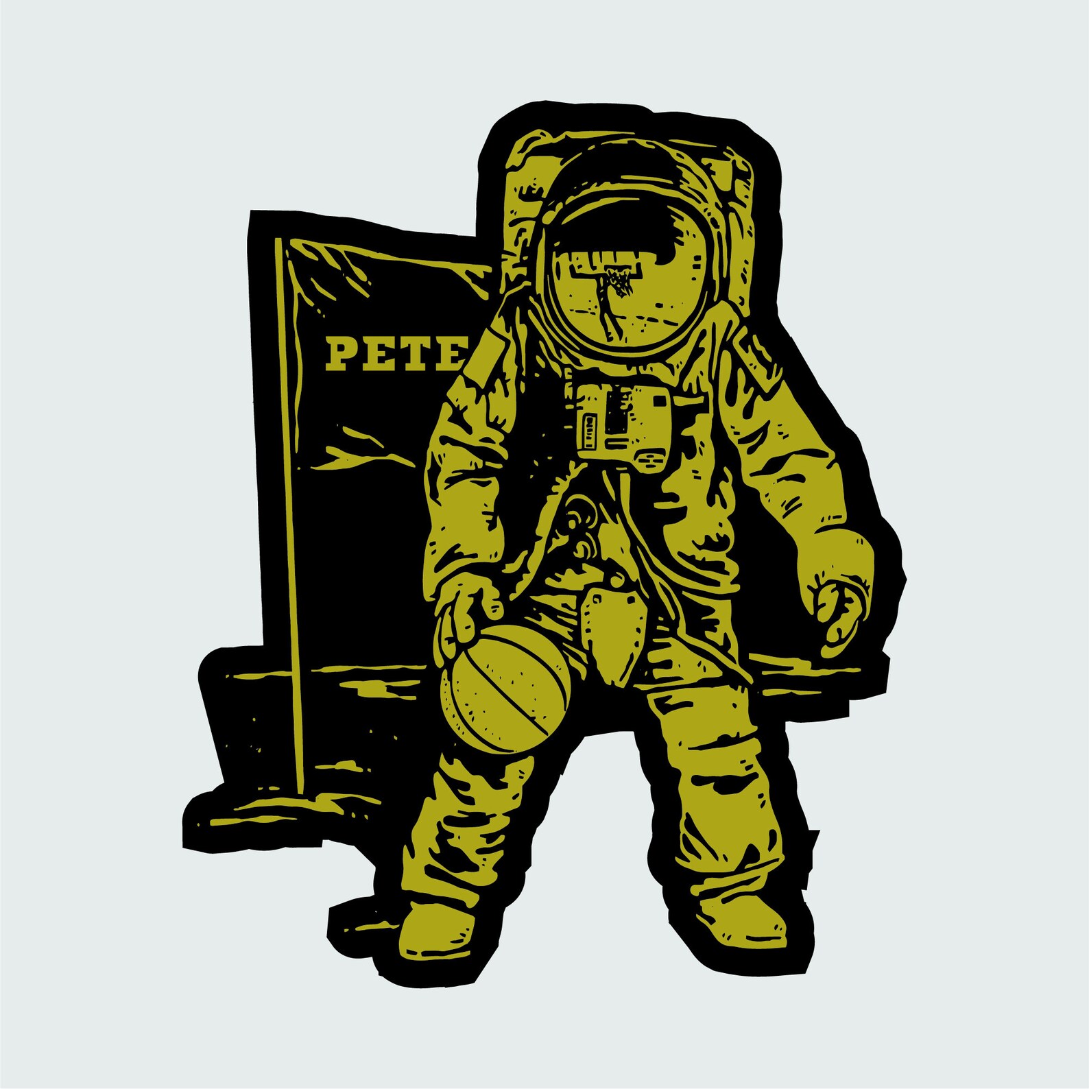 Astronaut Pete - Vinyl Sticker - Etsy