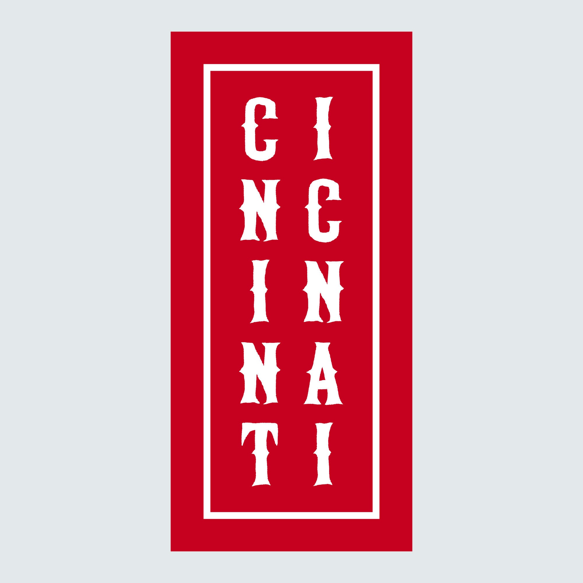 Cincinnati - Vertical Sticker - Etsy