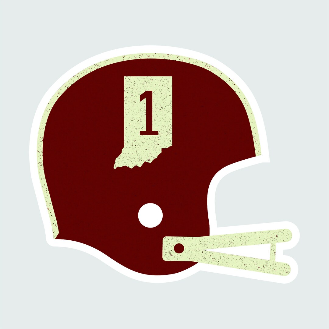 State Football Helmet - Sticker - Etsy