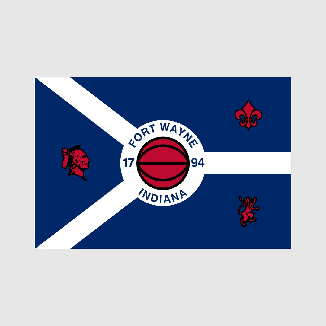 Fort Wayne Flag - Sticker - Etsy
