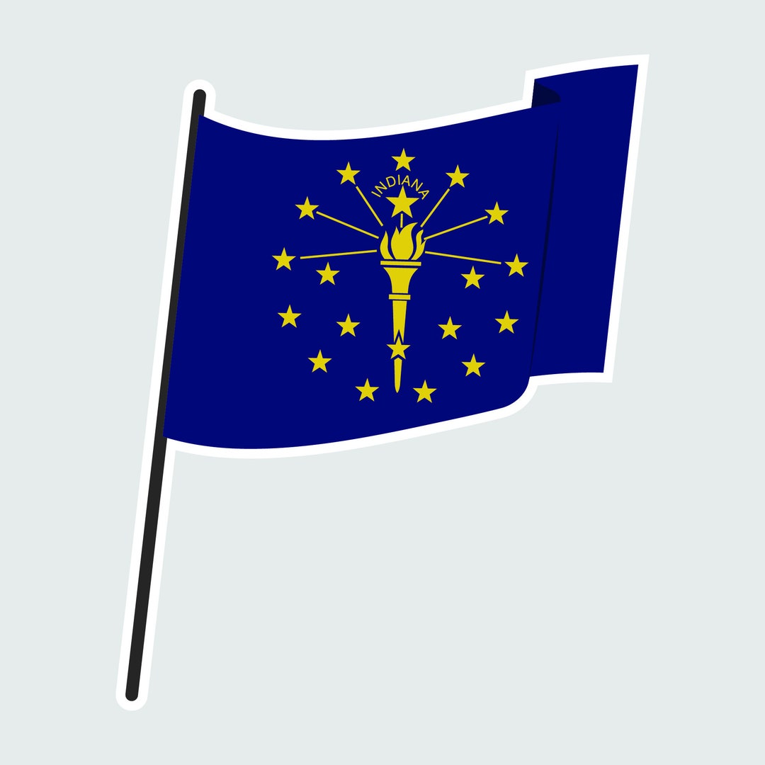 State of Indiana Flag - Sticker - Etsy