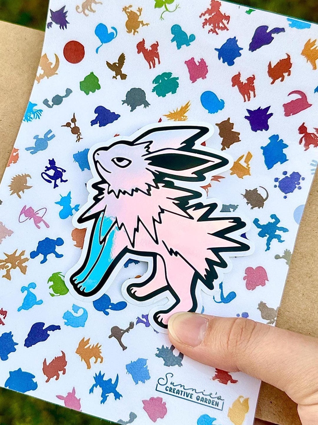 Jolteon Holographic Pokemon Vinyl Sticker - Etsy