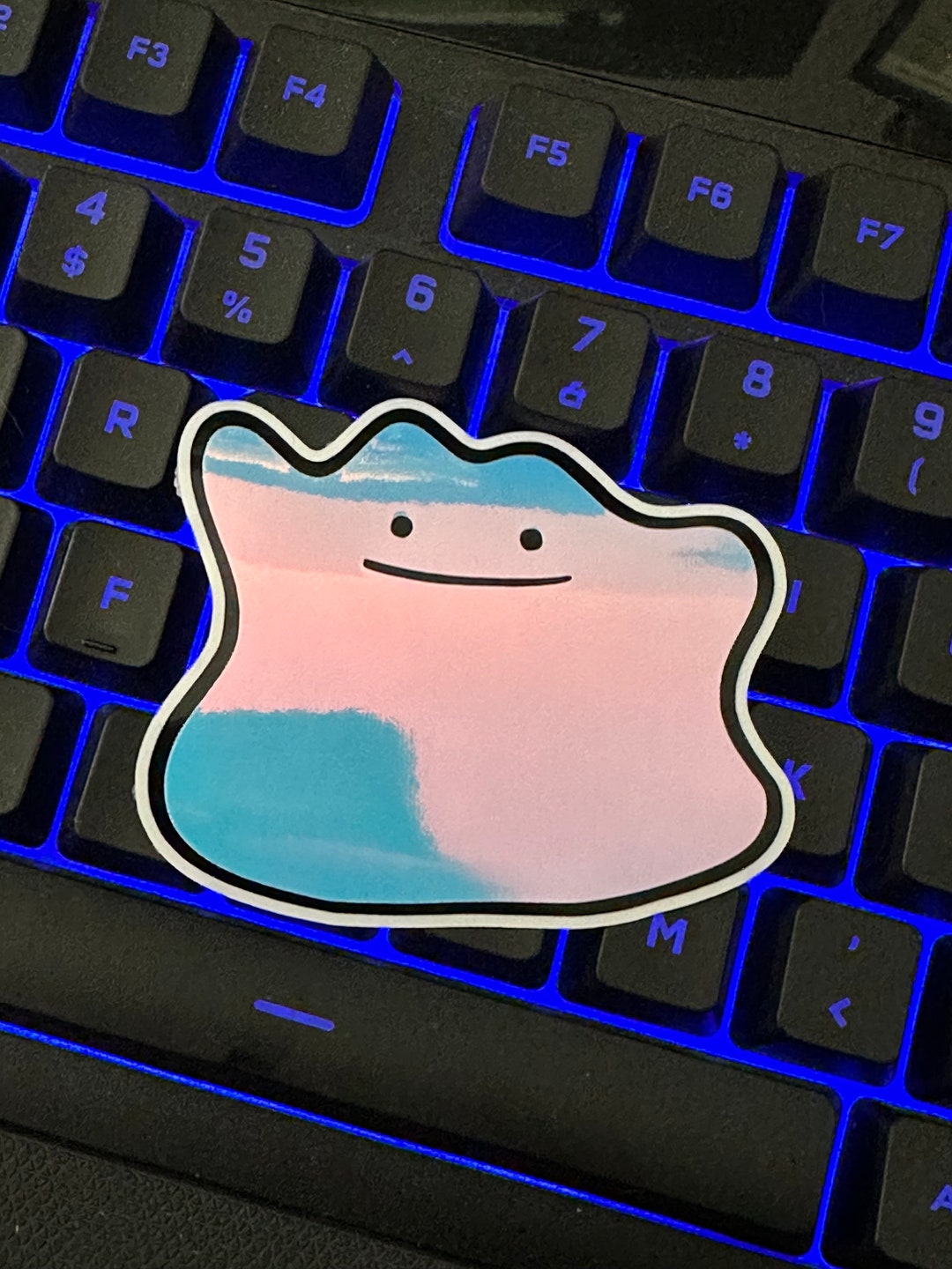 Ditto Holographic Pokemon Vinyl Sticker - Etsy
