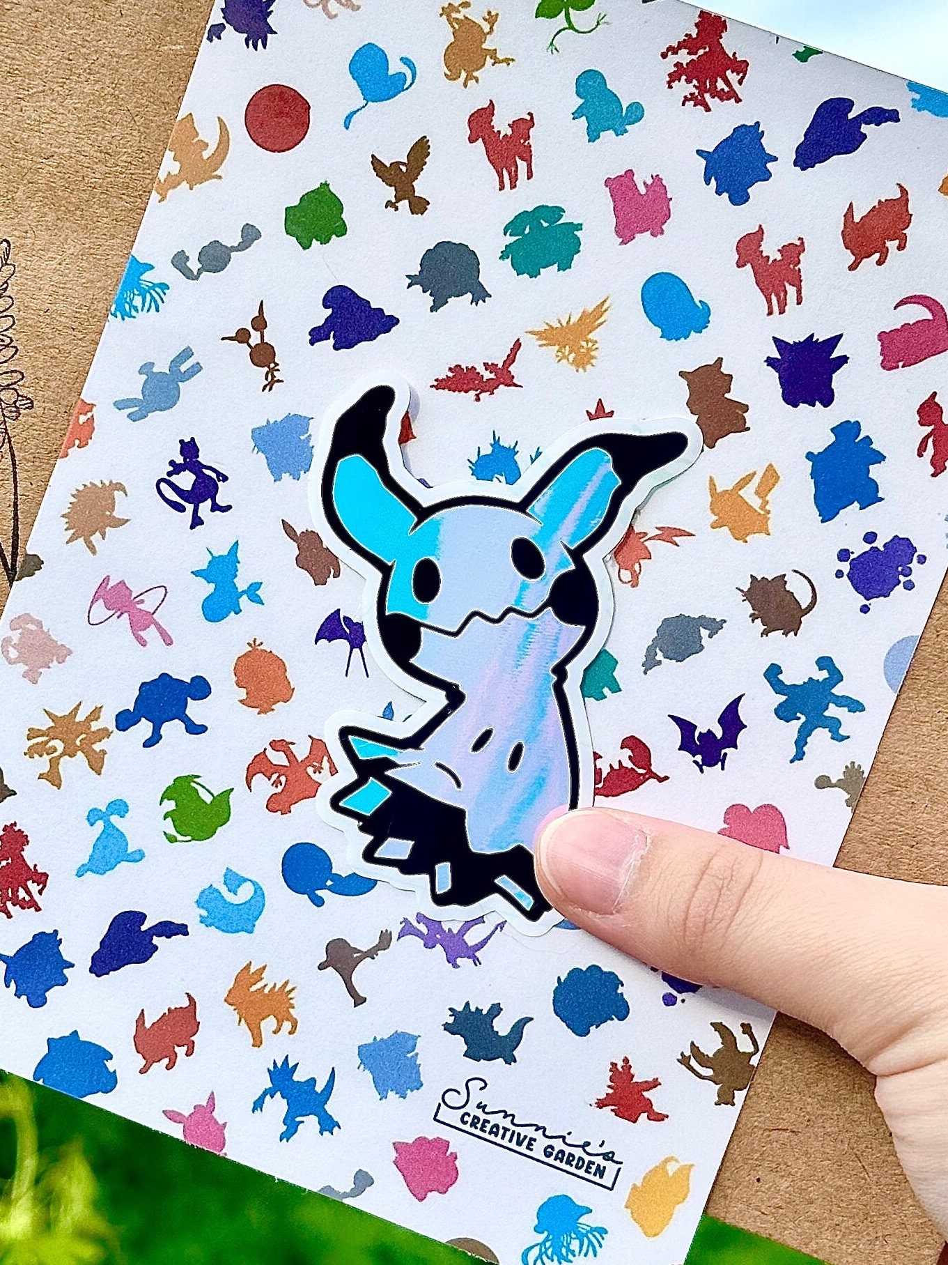 Mimikyu Holographic Pokemon Vinyl Sticker - Etsy