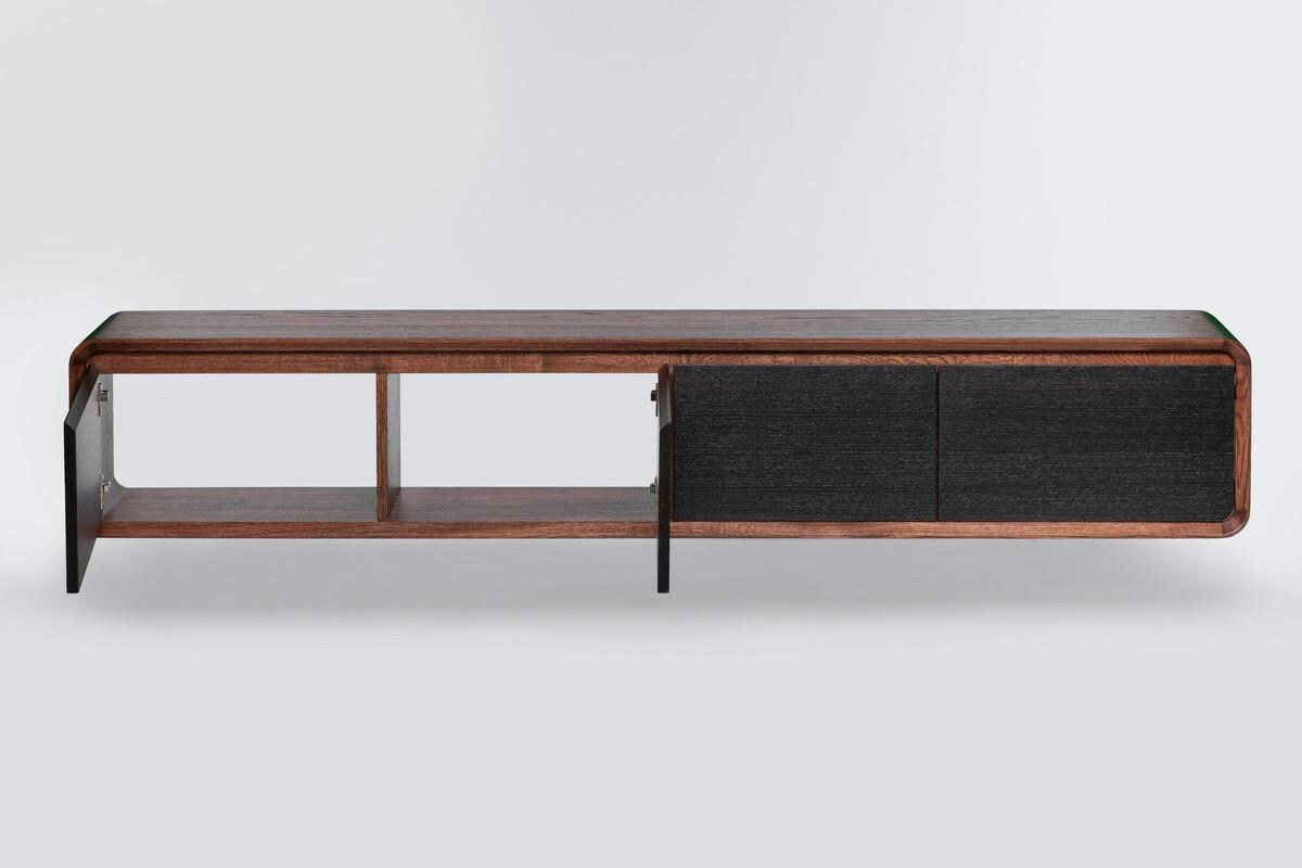 Modern Floating TV Console | Handmade Solid Wood Media Cabinet ...