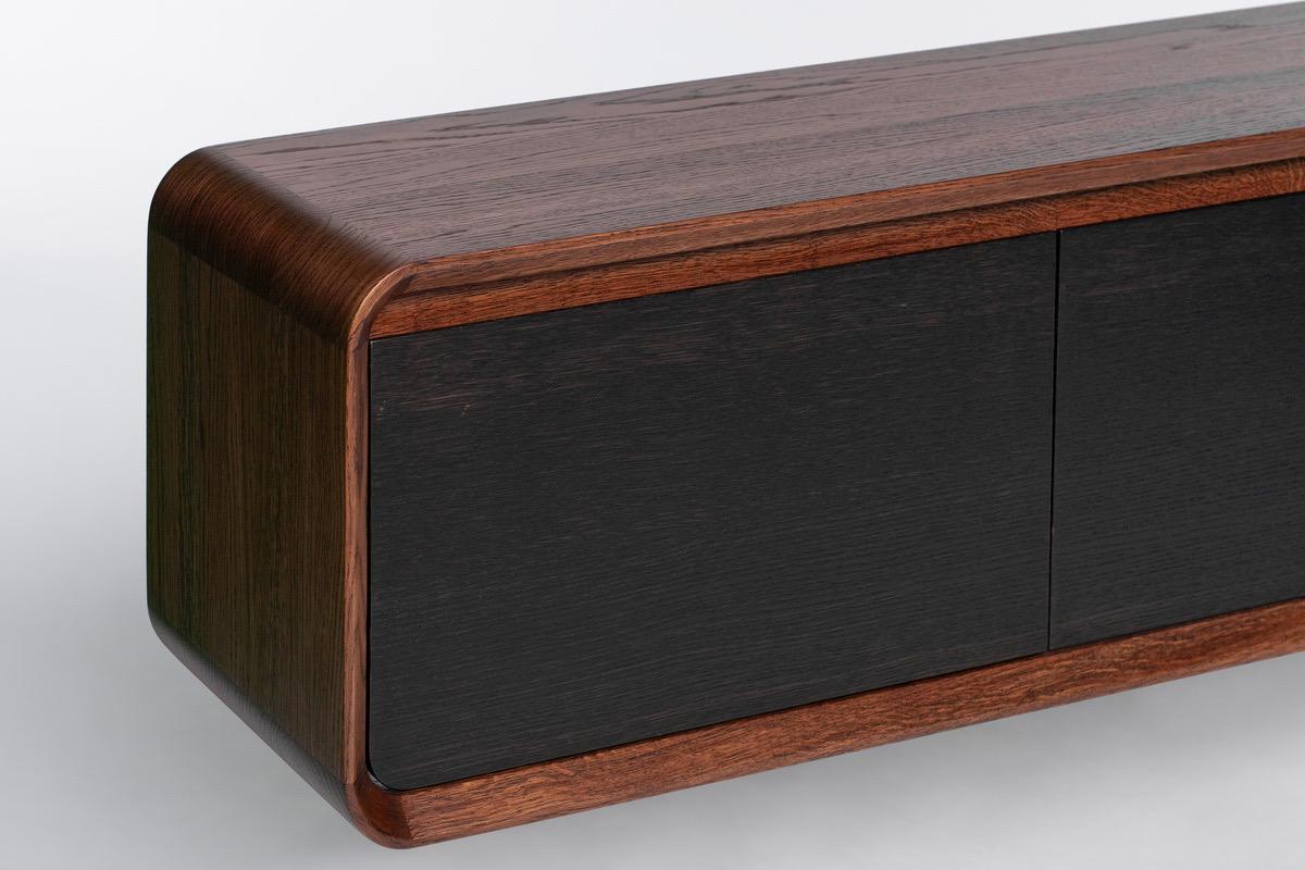Modern Floating TV Console | Handmade Solid Wood Media Cabinet ...