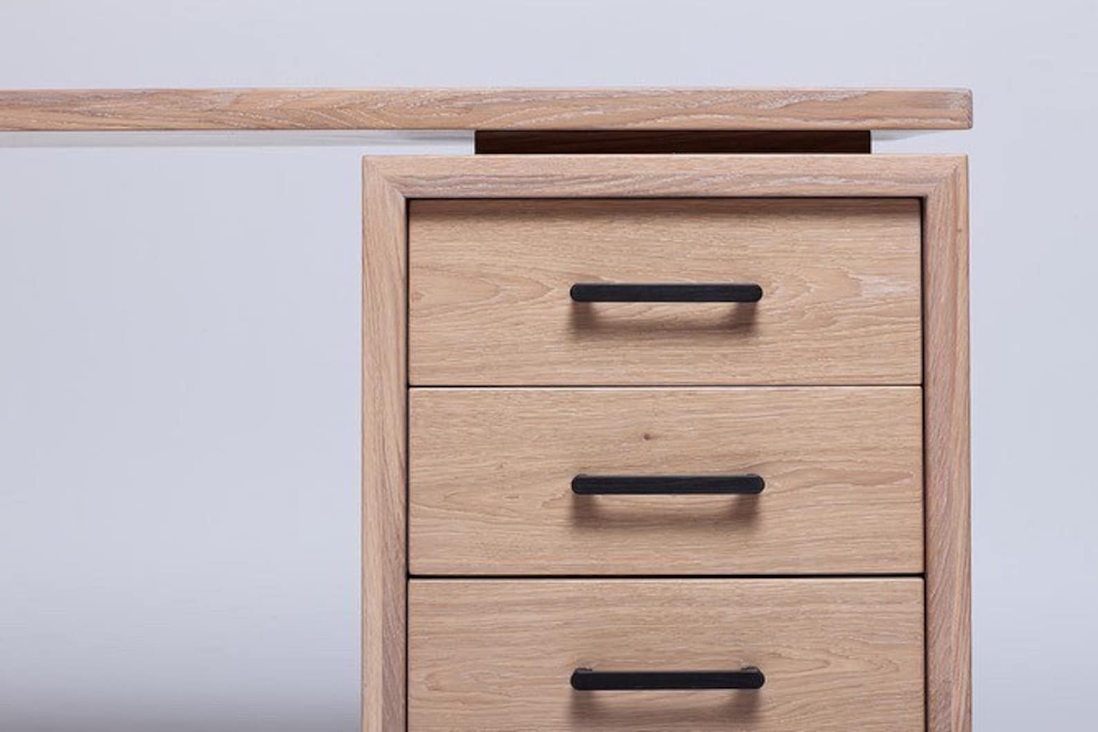 Office Desk Home Office Desk Solid Oak Desk With 4 Drawers Minimalist ...