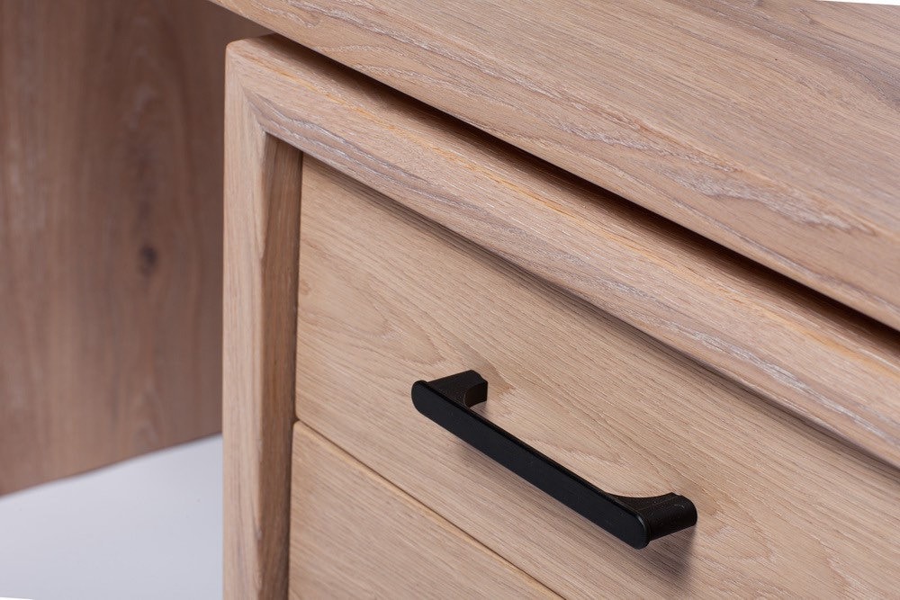 Office Desk Home Office Desk Solid Oak Desk With 4 Drawers Minimalist ...