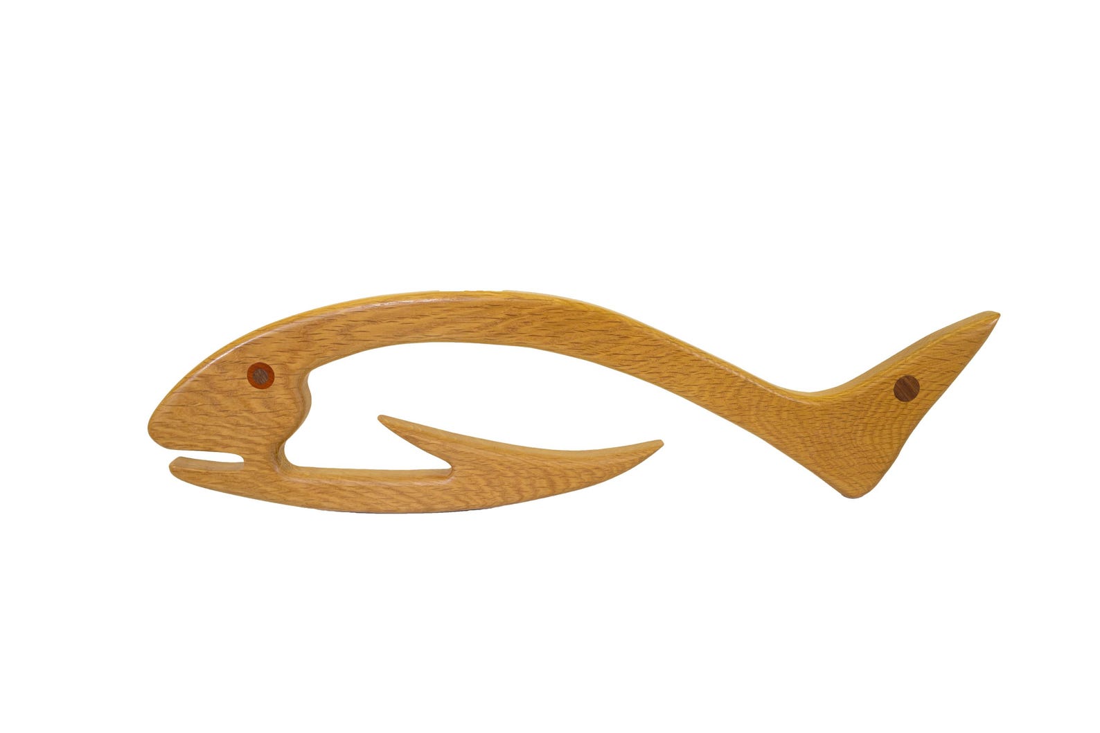Handcrafted Red Oak Red Fish Wall Art, Inlayed Eyes, Fish Hook Decor - Etsy
