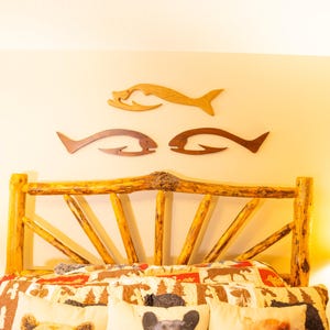 Handcrafted Red Oak Red Fish Wall Art, Inlayed Eyes, Fish Hook Decor - Etsy