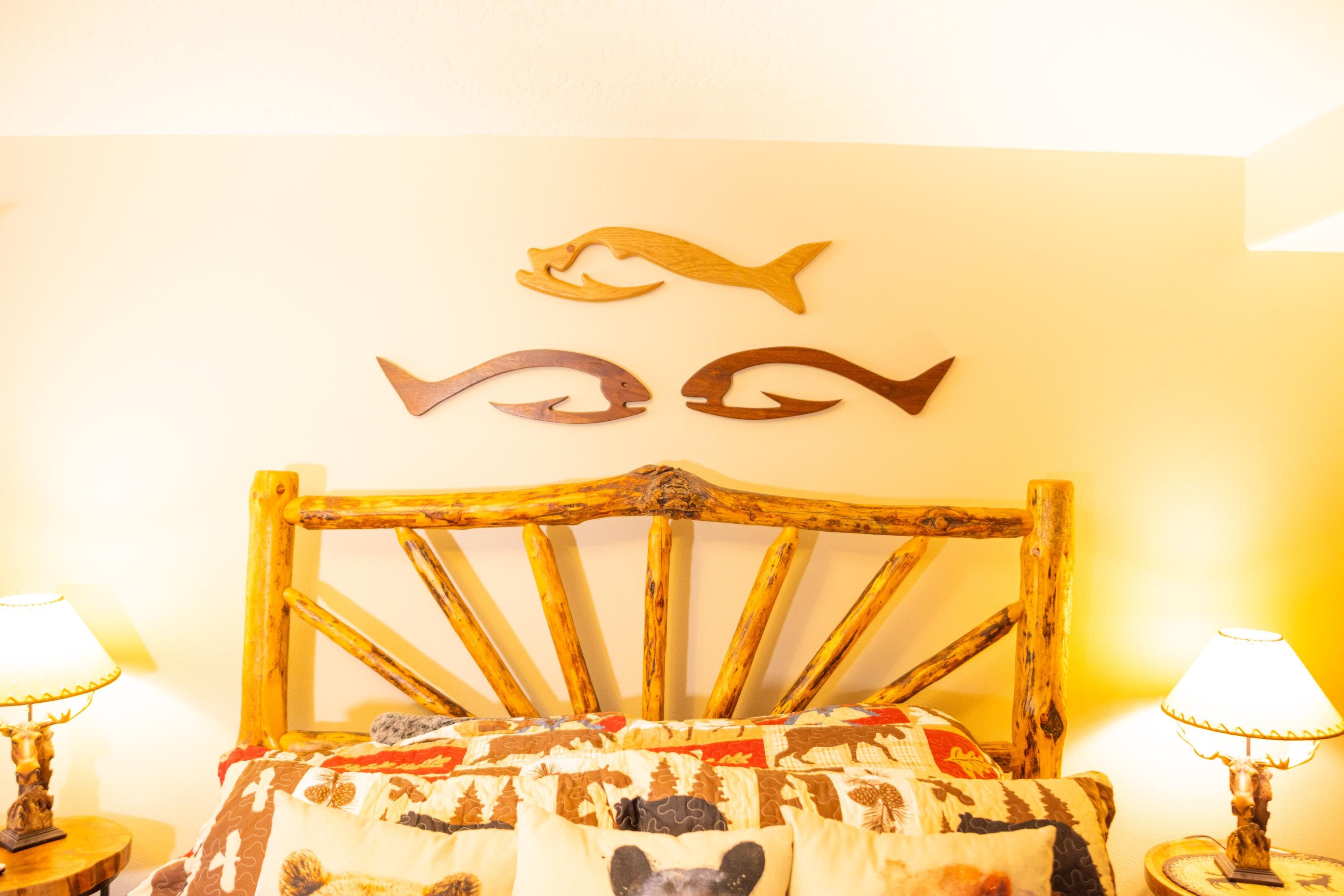 Handcrafted Red Oak Red Fish Wall Art, Inlayed Eyes, Fish Hook Decor - Etsy