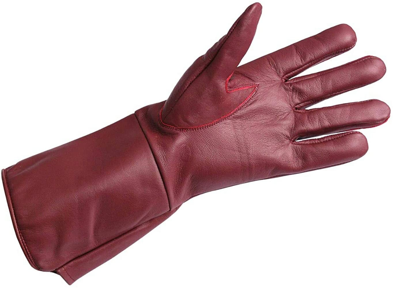 Sheep Leather Long Cuff Gauntlet Gloves: Medieval, Renaissance Costume ...