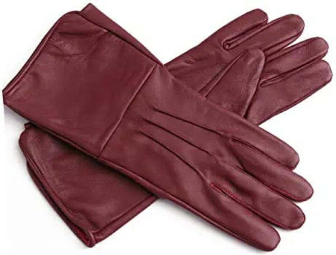 Sheep Leather Long Cuff Gloves - Medieval, Renaissance Cosplay - Etsy