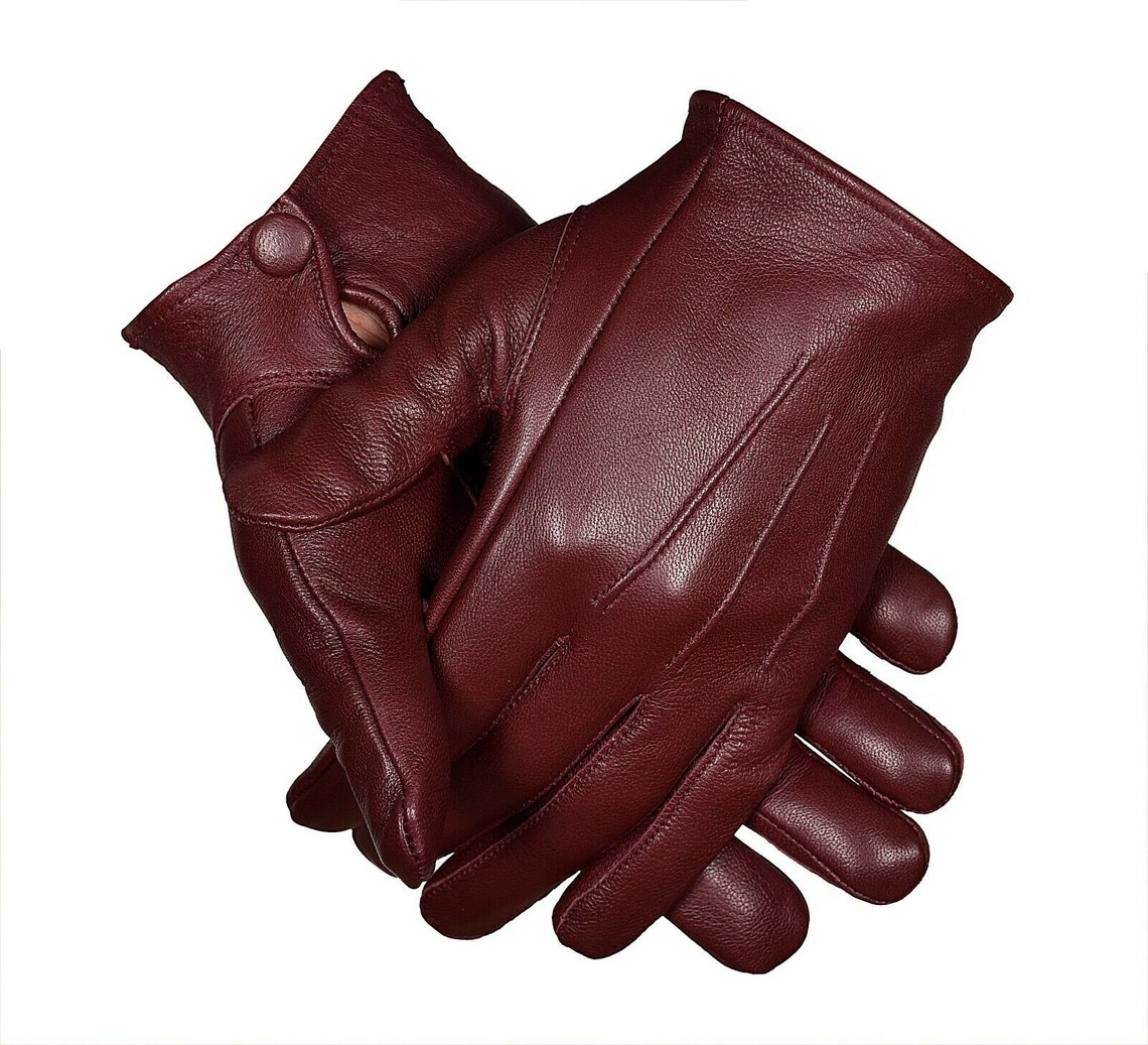 Unlined Leather Driving Gloves With Snaps, Soft & Comfortable - Etsy