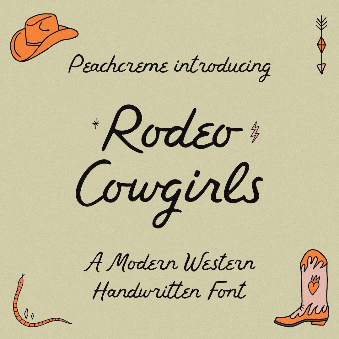 Rodeo Cowgirls Font: Western Typeface, Vintage Typography - Etsy