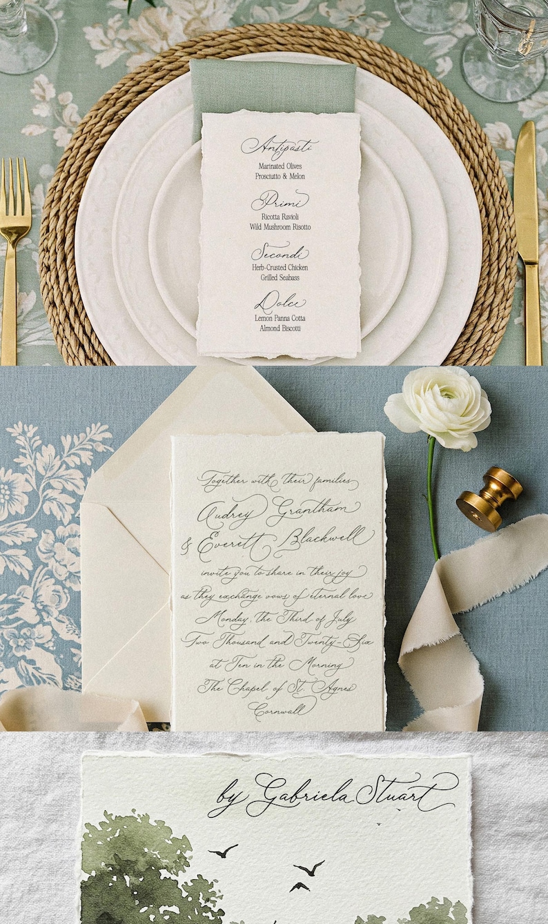 Rose Orchard Garden Font: Romantic Calligraphy Script - Etsy