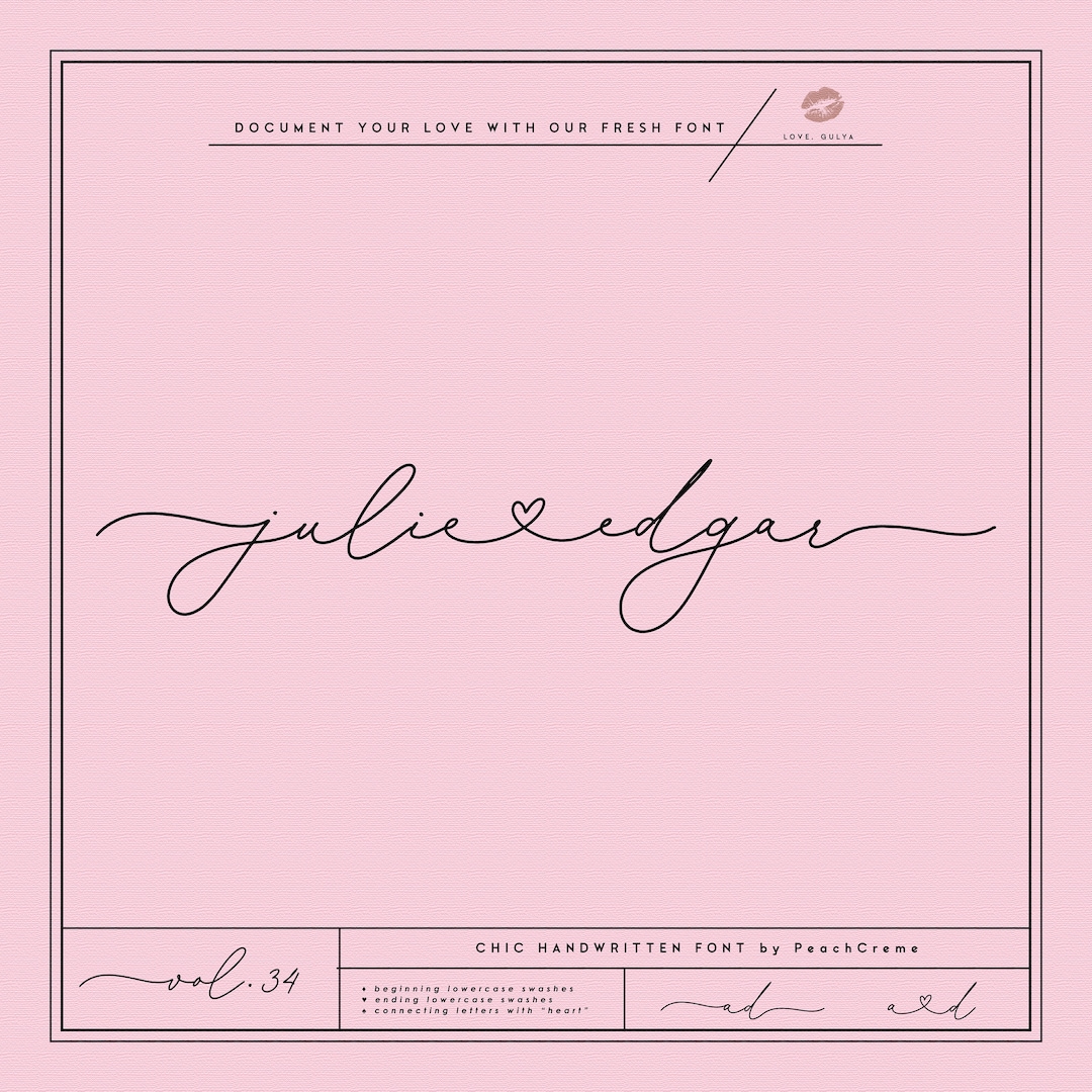 Heart Script Font, Swashes Font, Calligraphy Font Signature Font, Logo ...