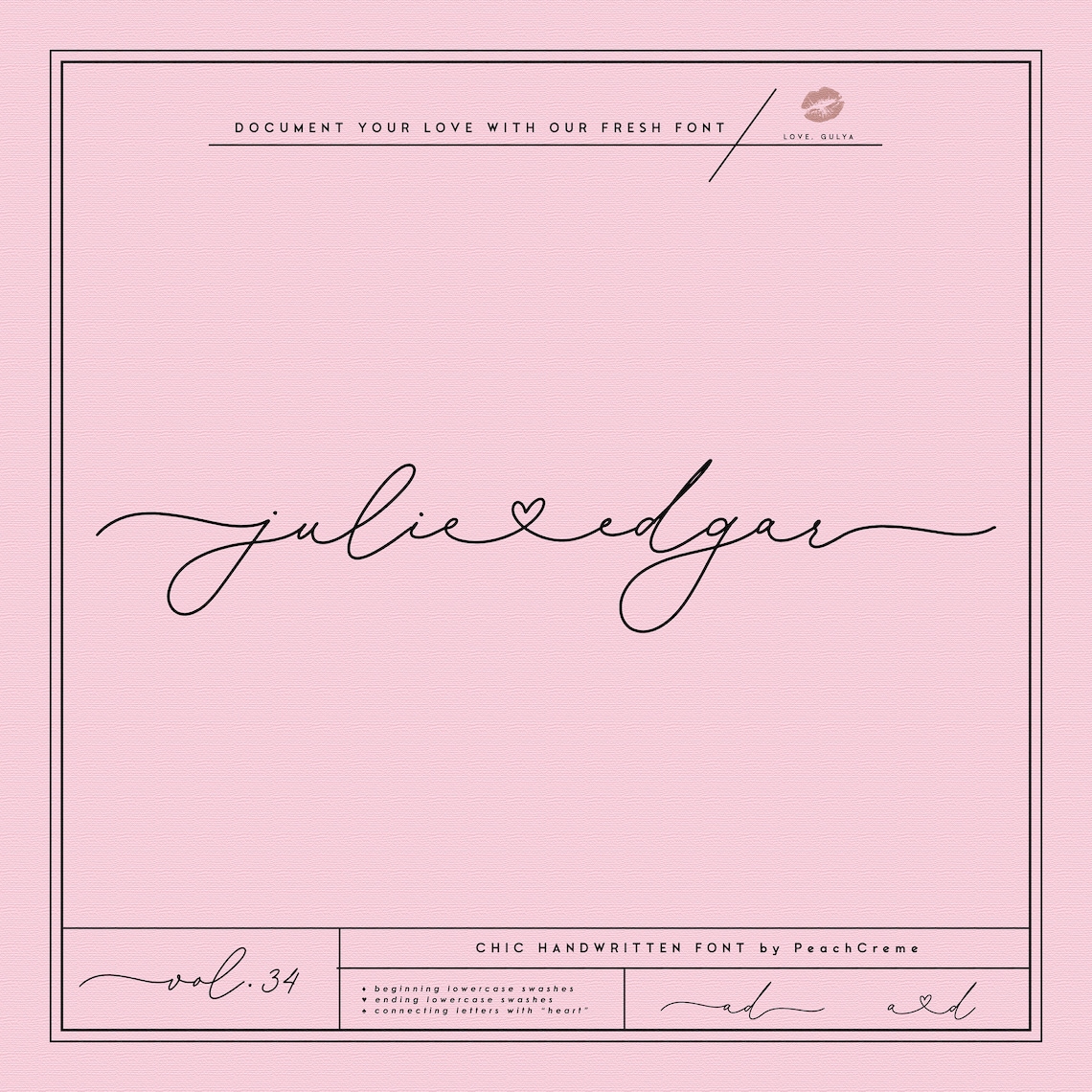 Heart Script Font, Swashes Font, Calligraphy Font Signature Font, Logo ...