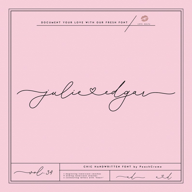 Heart Script Font, Swashes Font, Calligraphy Font Signature Font, Logo ...