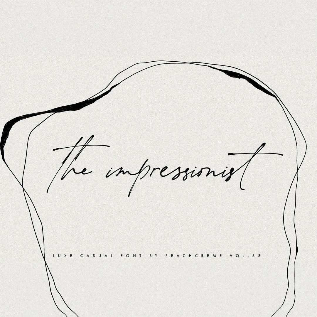 The Impressionist Calligraphy Font, Modern Script (digital Download) - Etsy