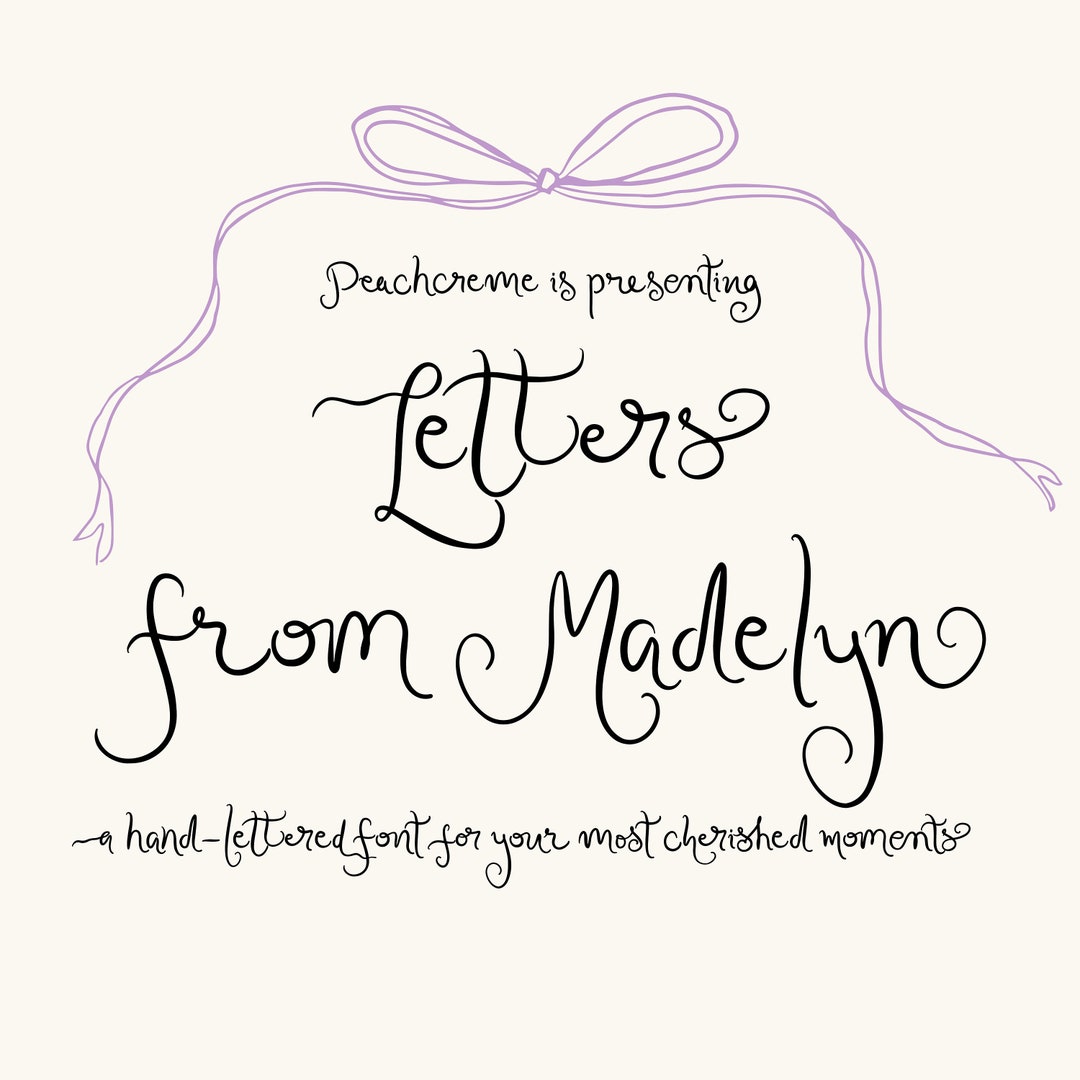 Letters From Madelyn Font: Quirky Cursive Script - Etsy