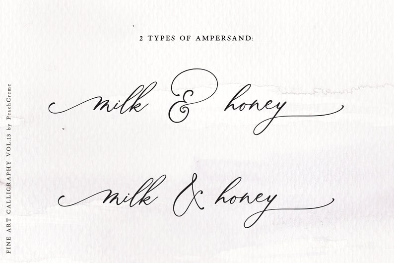 Roseberry & Beatrice Calligraphy Font, Modern Script (digital Download ...