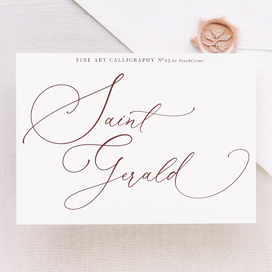 Saint Gerald Calligraphy Font, Modern Script (digital Download) - Etsy