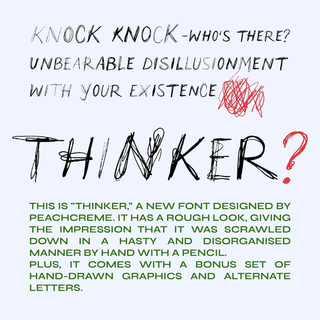 Scribble Font, Scratch Font, Scribble ,marker ,texture ,pen ,pencil ...