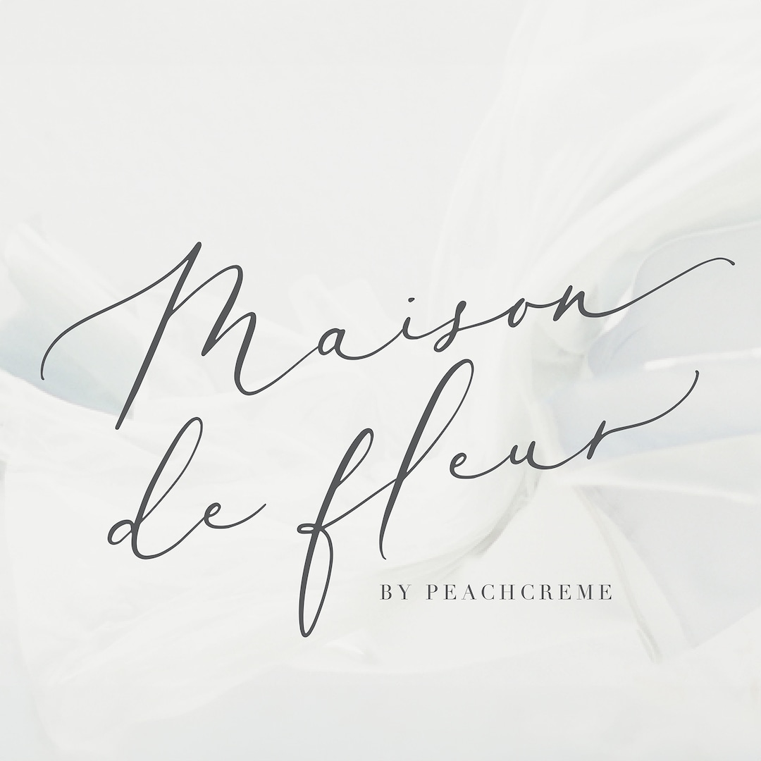 Maison De Fleur Font: Modern Calligraphy Script (digital Download) - Etsy