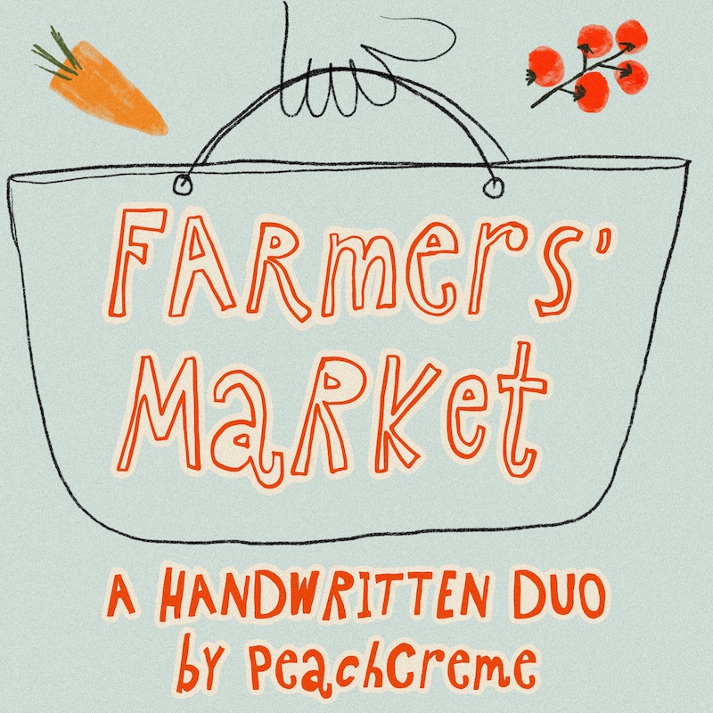 Farmers Markets Fonts - Etsy