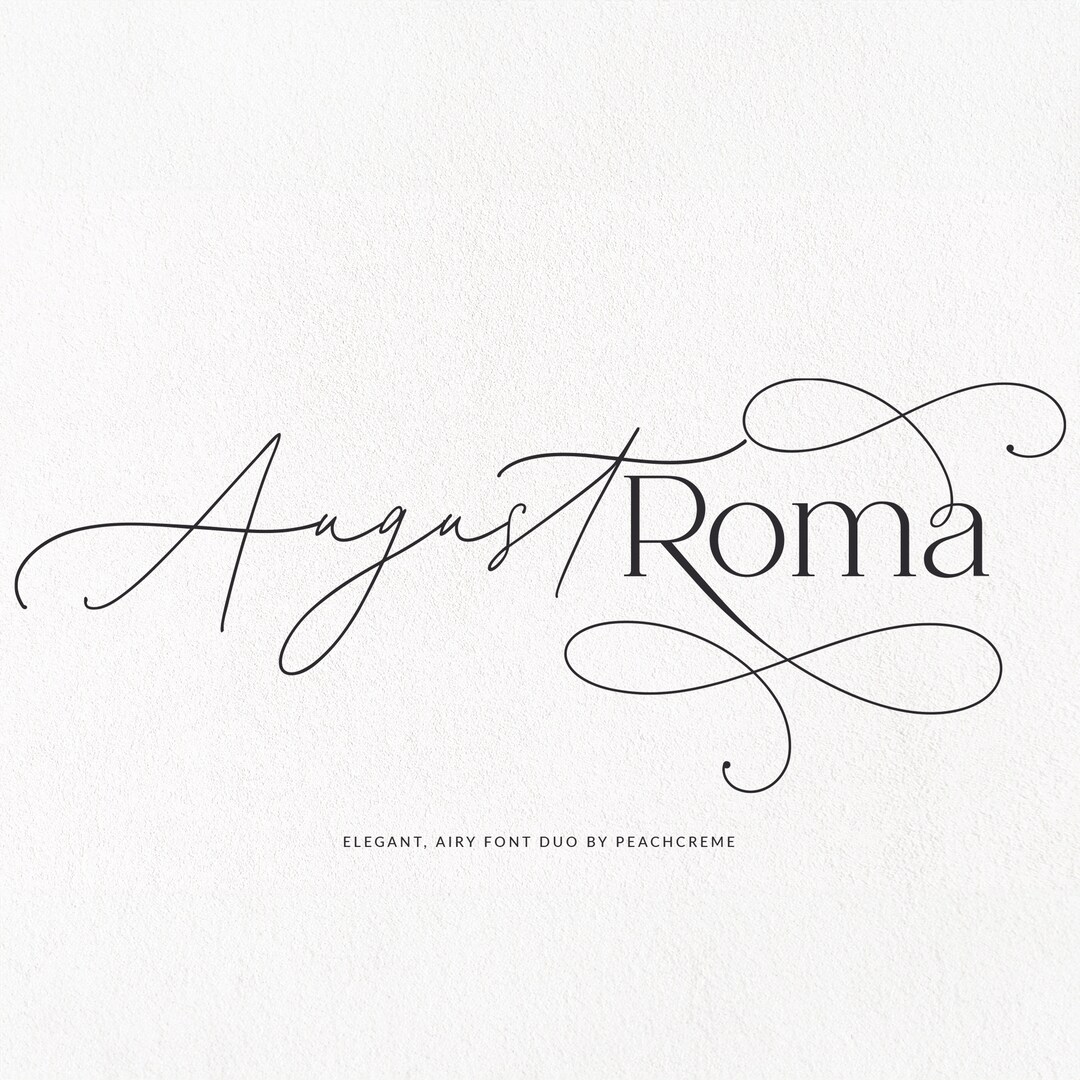 Font Duo, Calligraphy Font, Sophisticated, Peachcreme Font, Stylish ...