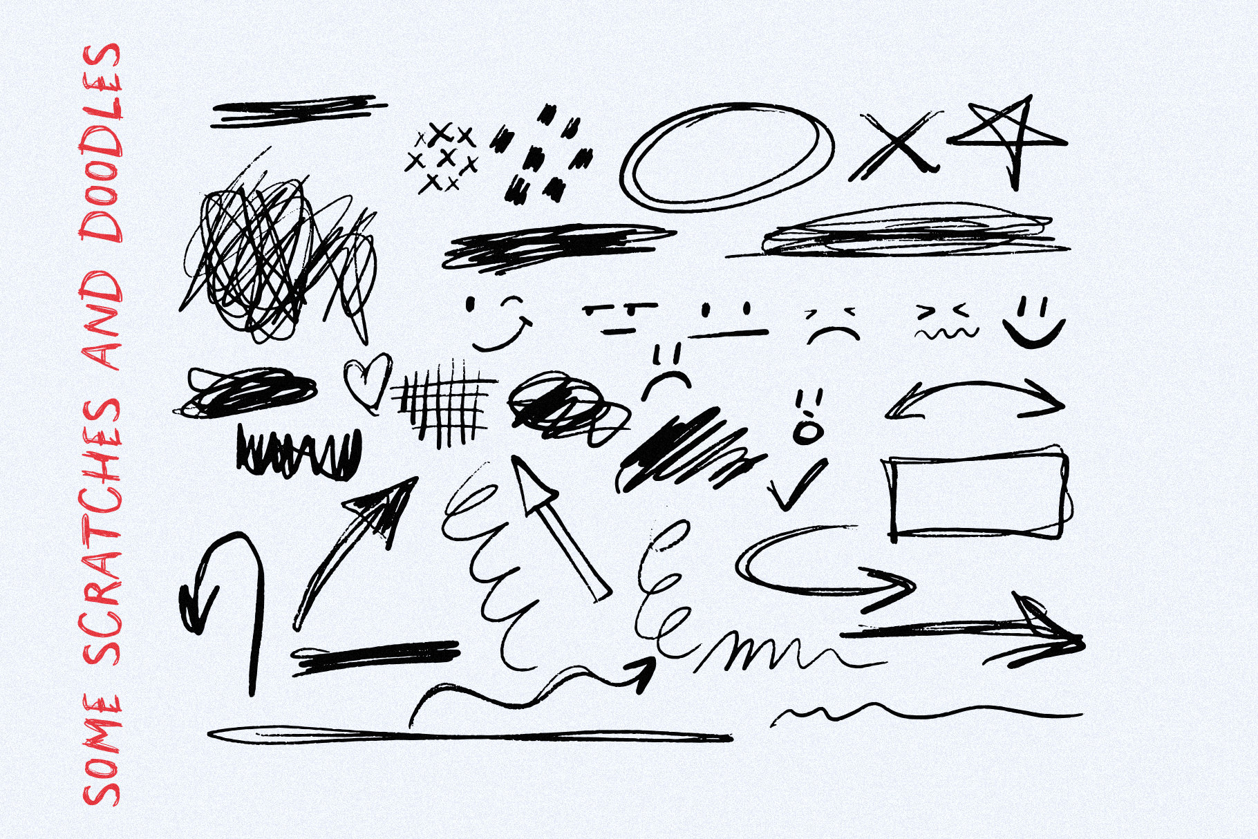 Scribble Font, Scratch Font, Scribble ,marker ,texture ,pen ,pencil ...