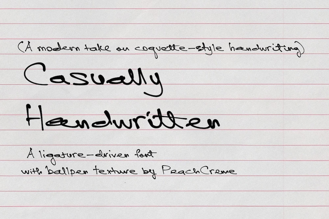 Casually Handwritten Font: Organic Script Typeface - Etsy