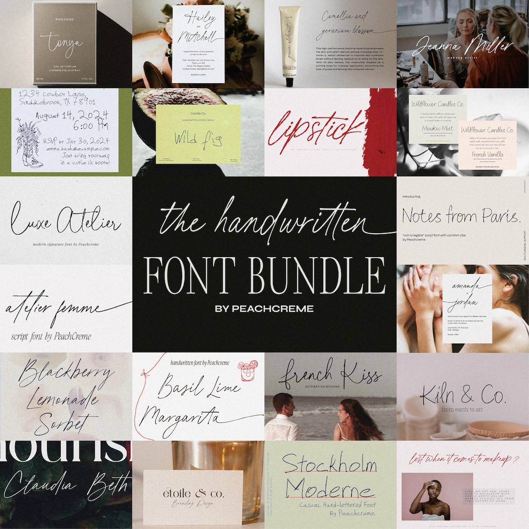 Modern Font Bundle, Script Font Bundle, Modern Calligraphy, Modern Font ...