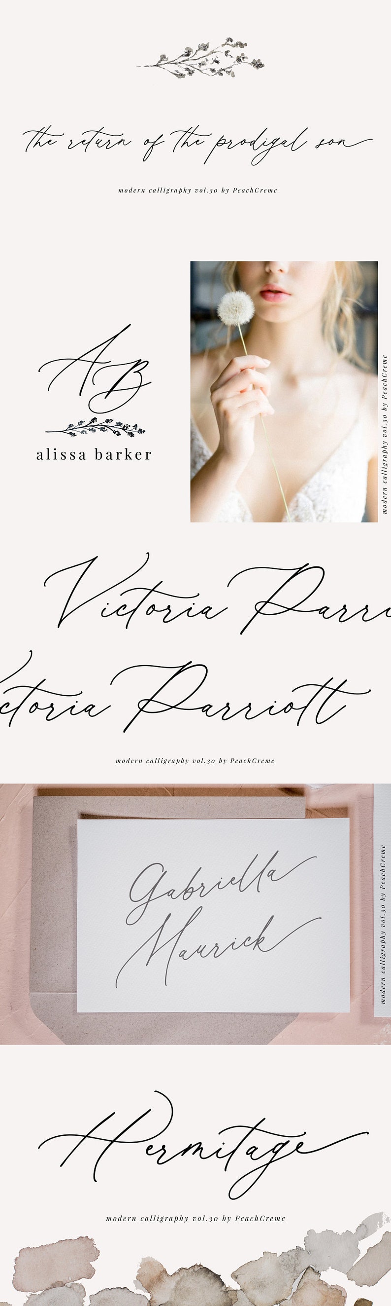 Calligraphy Font, Modern Calligraphy, Chic Fonts, Wedding Font ...