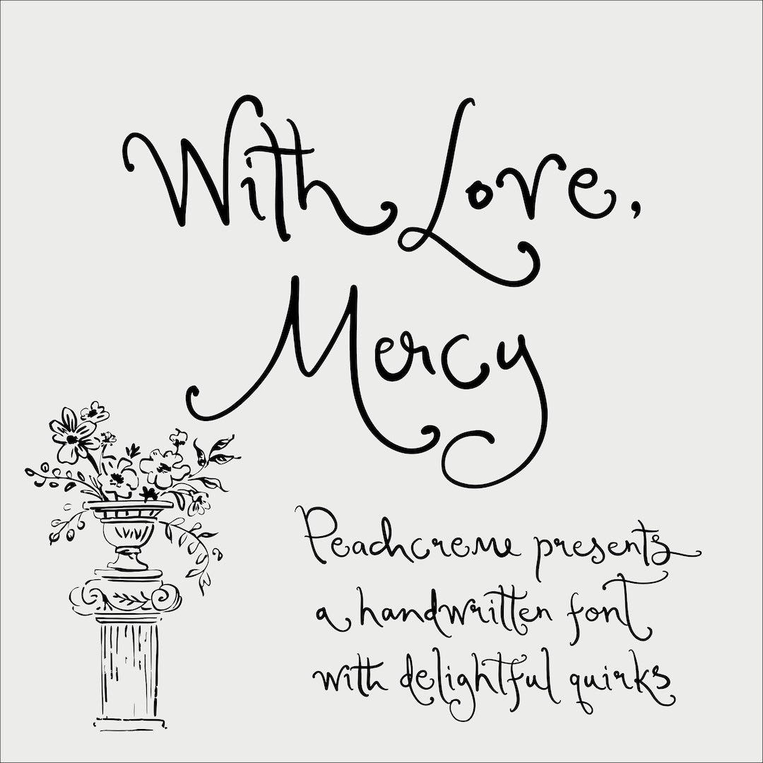 Quirky Handwritten Font: Artisan Cursive Script - With Love, Mercy - Etsy