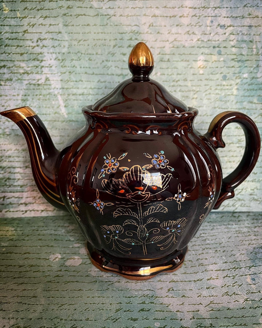 Hand Painted Tea Pot - Etsy
