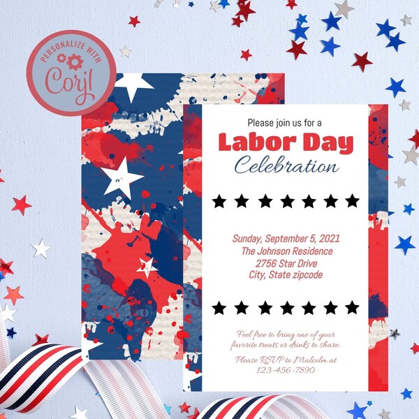 Labor Day Invitation - Etsy