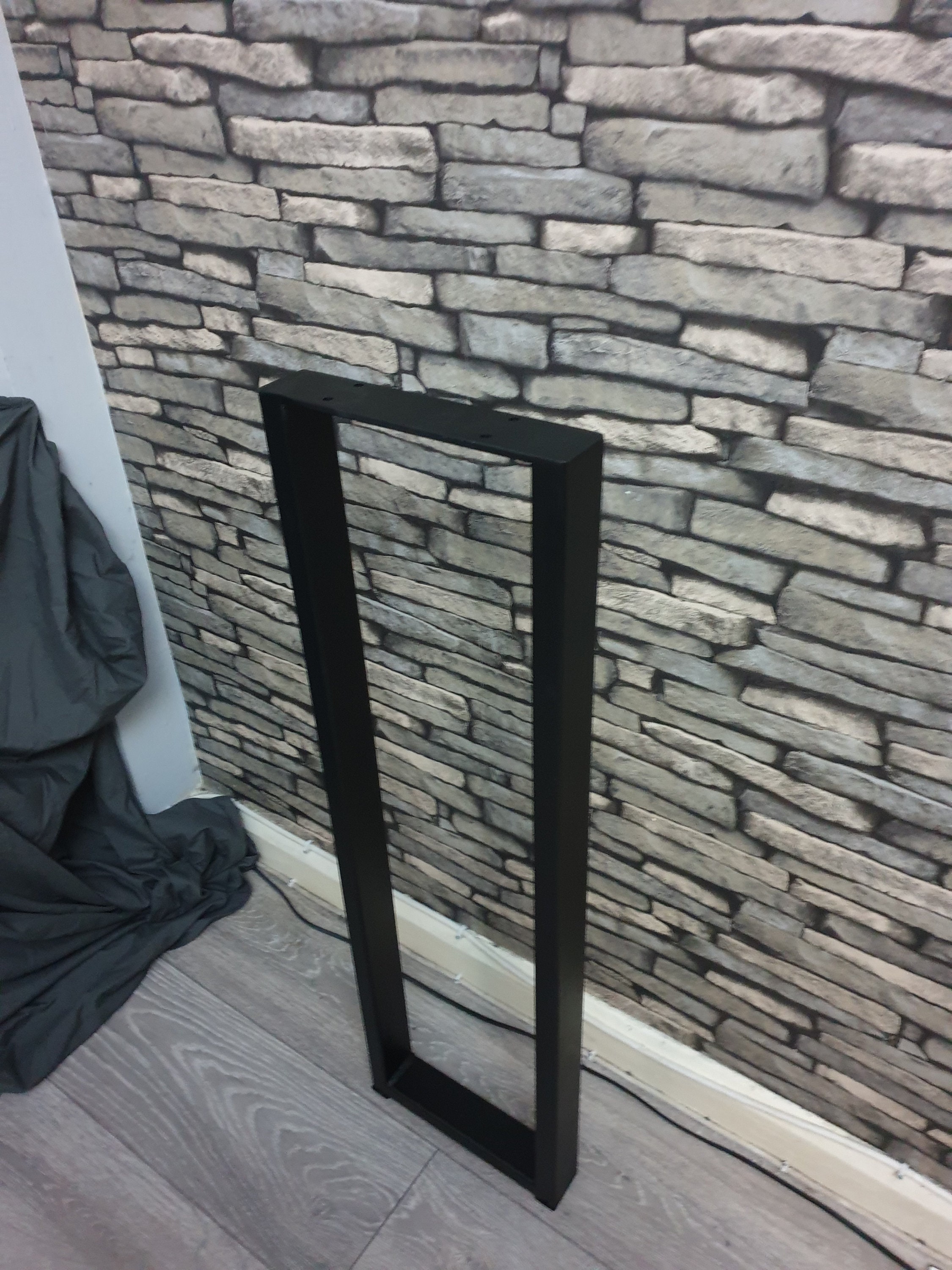 Set of 2 Industrial Steel Console Breakfast Bar Table Legs Leg Metal ...