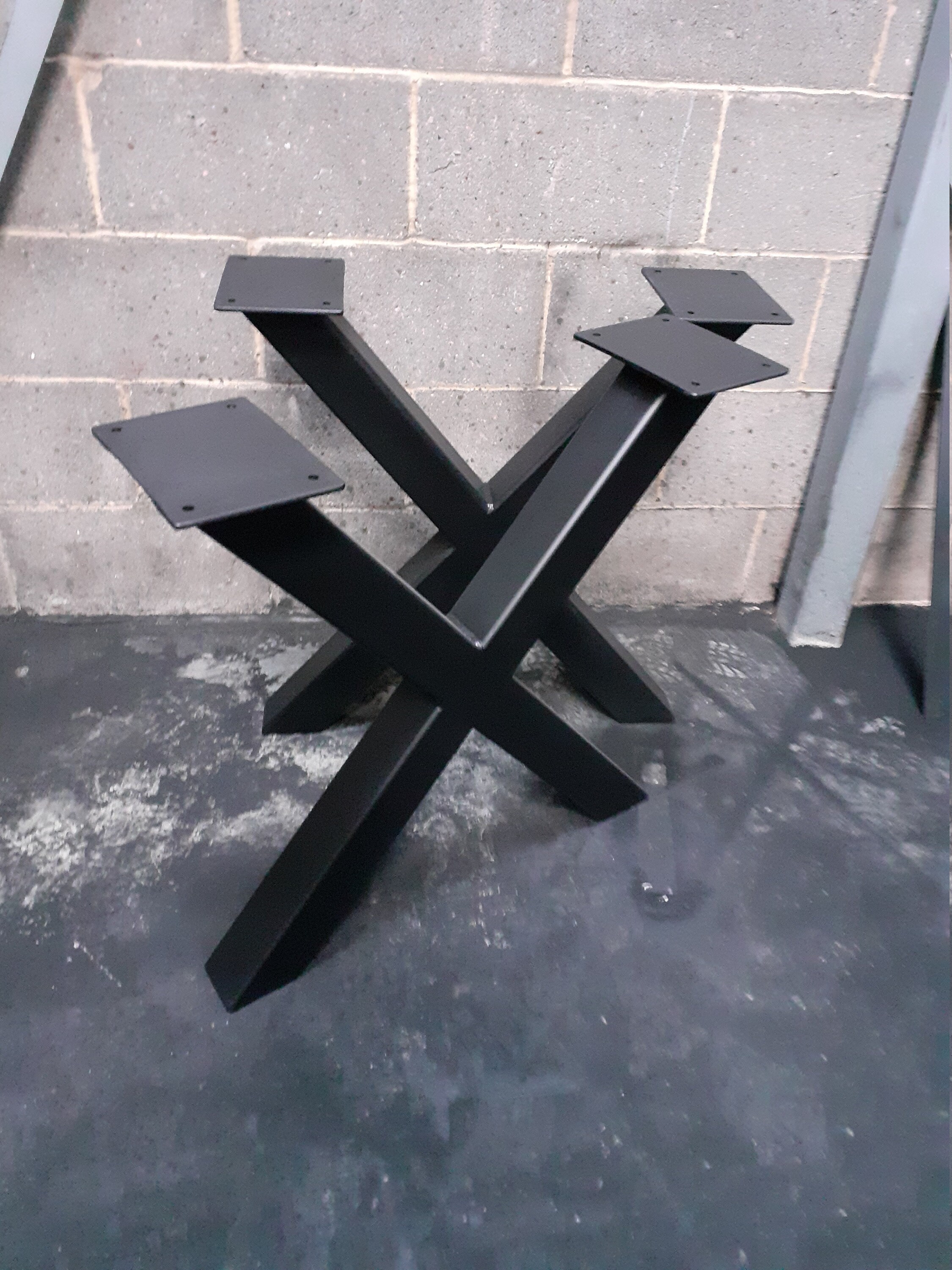 Set of 2 Industrial X Cross Design Chunky 80mmx80mm Steel | Etsy