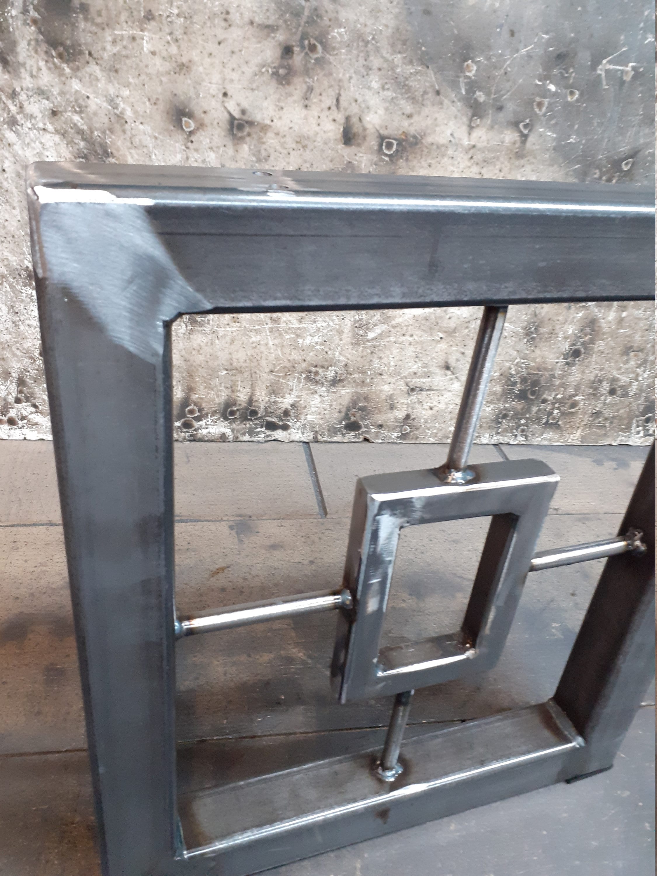 Set of 2 Industrial Steel Dining Kitchen Table Desk Bench Legs - Metal ...