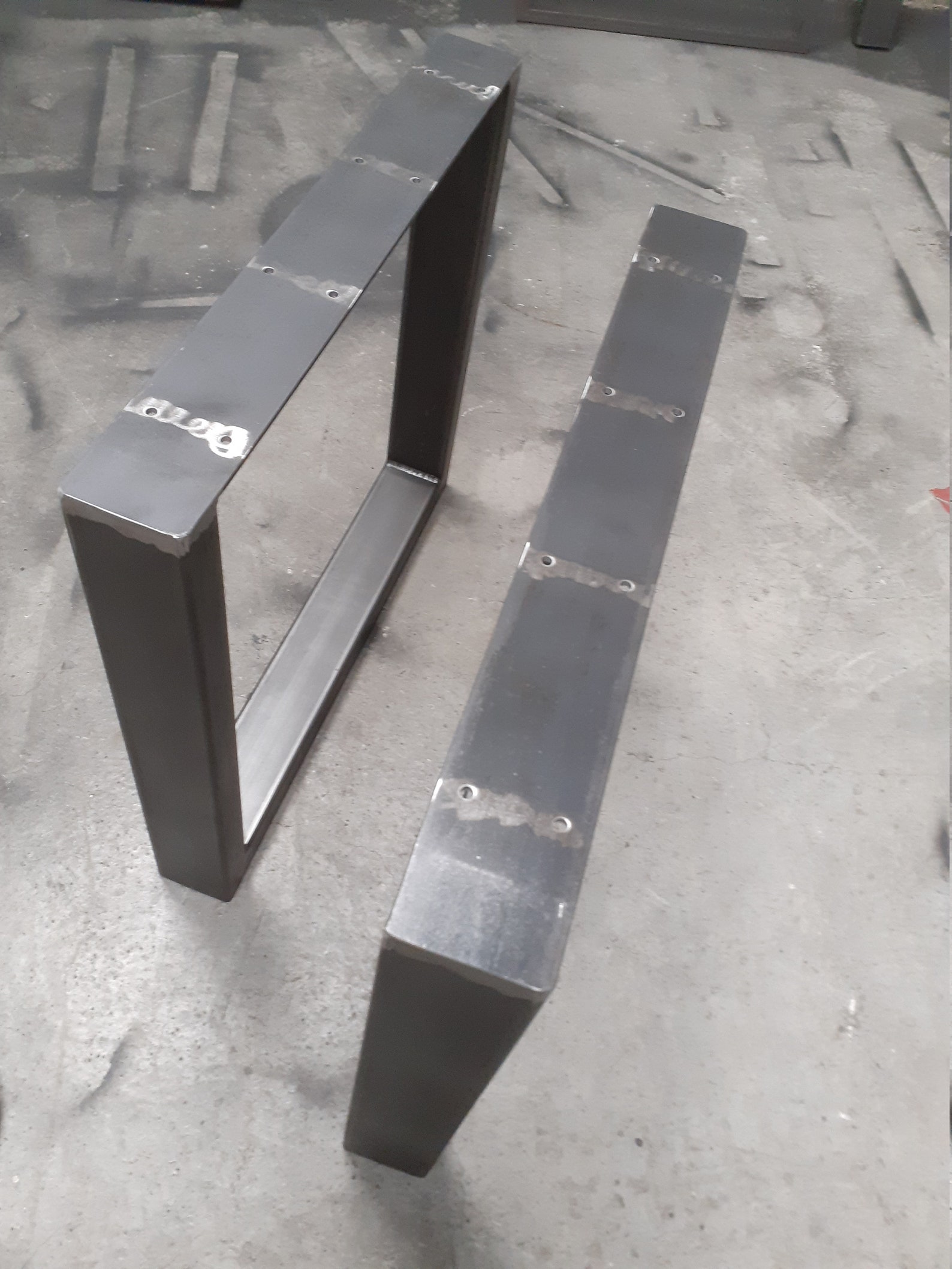 Chunky Industrial Steel Dining Kitchen Table Legs 710mm Tall - Metal ...