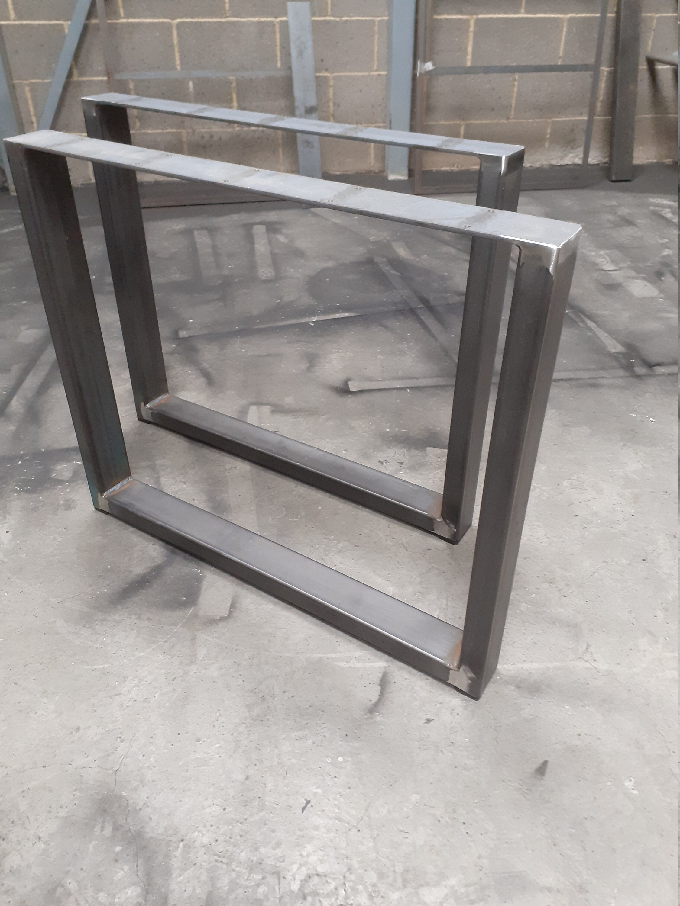 Chunky Industrial Steel Dining Kitchen Table Legs 710mm Tall - Metal ...