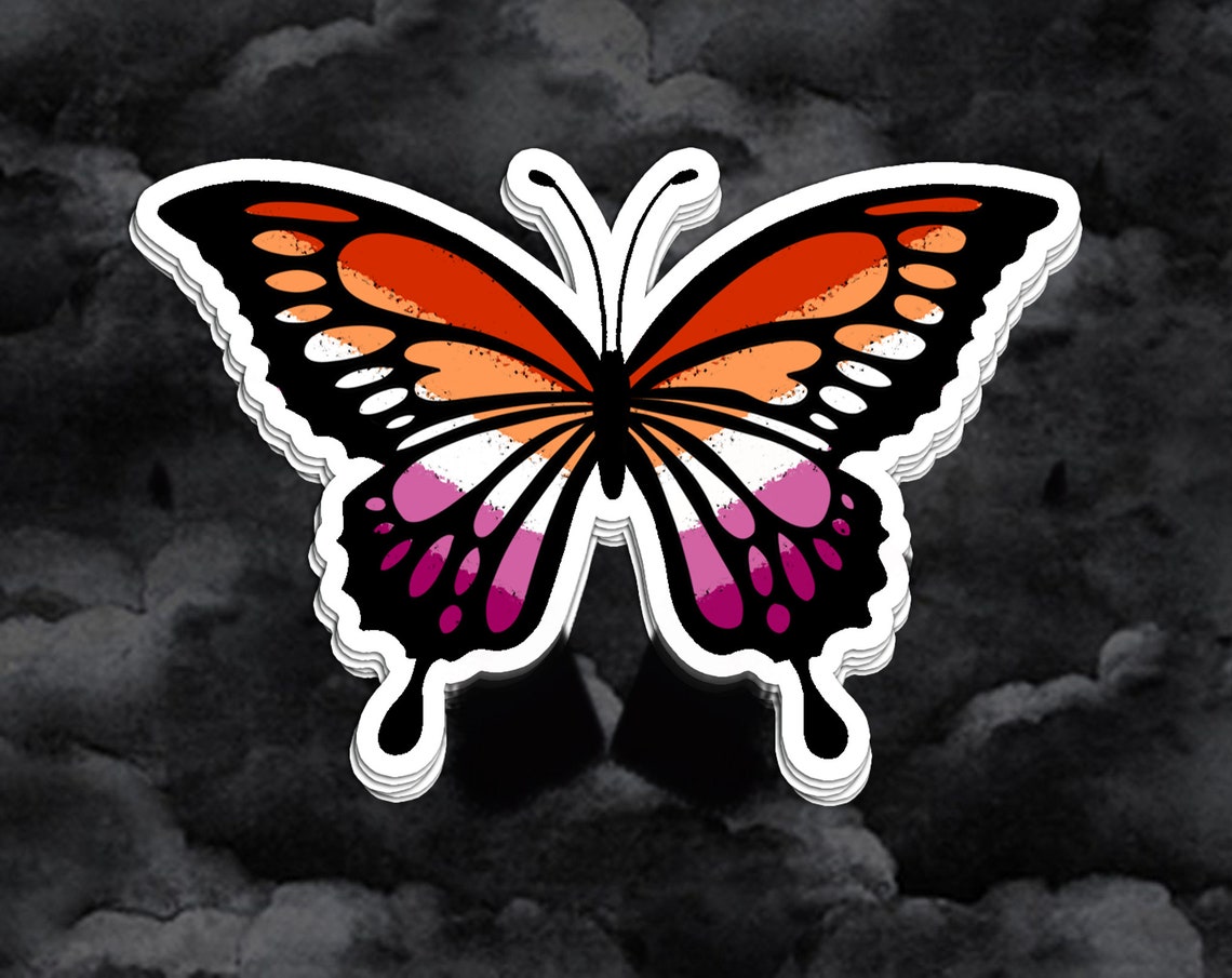 Lesbian Sticker Butterfly Sticker Lesbian Butterfly Sticker Etsy