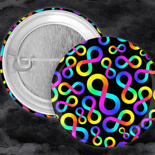 Neurodiversity Brain Square Badge | Etsy