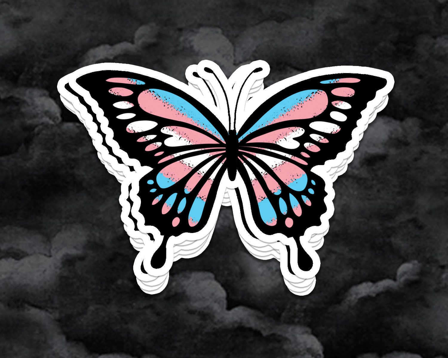 Butterfly Sticker Trans Pride Butterfly Sticker Trans Etsy