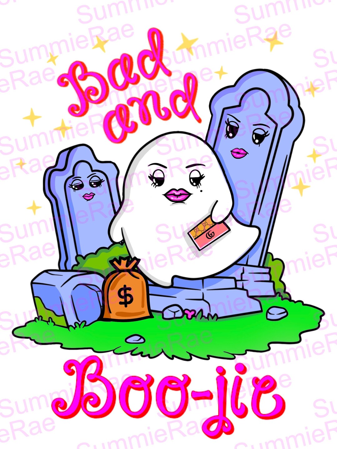 PNG Bad and Boo-jie Cute Ghost Halloween Digital Download - Etsy